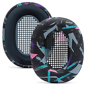 WC SweatZ XM5 - Protective Headphone Ear Covers for Sony WH1000XM5 by WC | Only Compatible with Sony XM5 Over Ear Headphones | Sweatproof & Easily Washable | 90's Black