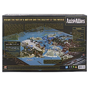 Avalon Hill Axis & Allies Europe 1940 Second Edition WWII Strategy Board Game, with Extra Large Gameboard, Ages 12 and Up, 2-6 Players