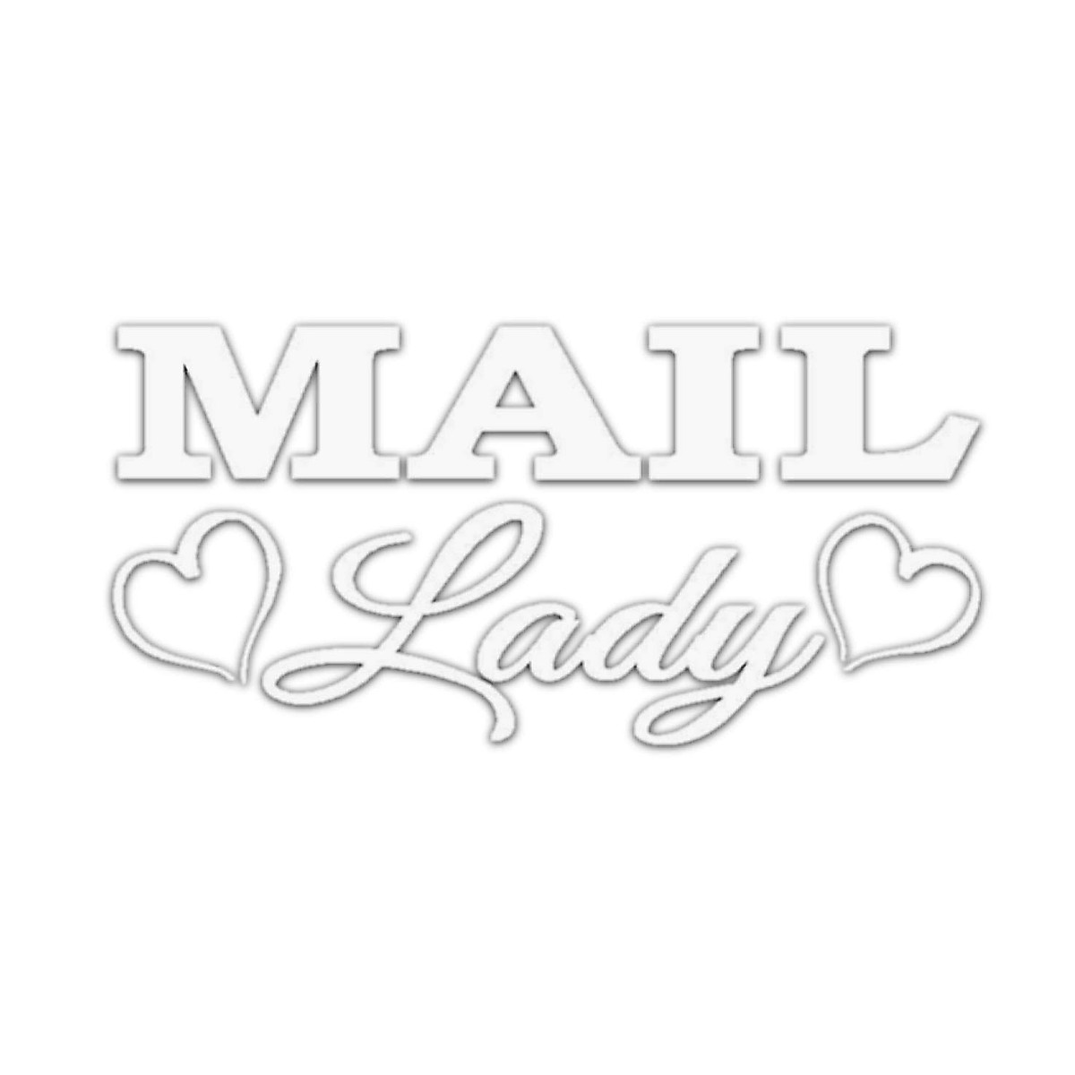 Mail Lady TP 736 8" Decal Sticker us mailman carrier frequent stops mailbox girl