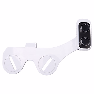 Universal Smart Toilet Bidet Dual Nozzle Design with Knob Switch, Self Cleaning Sprayer for Men, Women, Children, Elderly