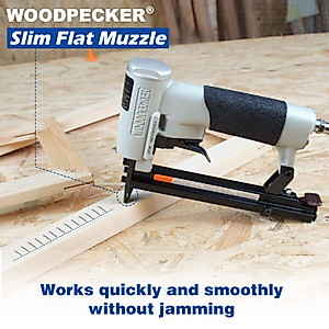 WOODPECKER N7116 Upholstery Stapler 22 Gauge 3/8-Inch Crown Pneumatic Upholstery Staple Gun 71 Series Air Power Fine Wire Stapler Gun