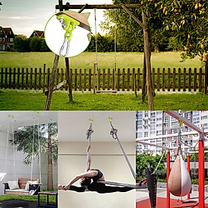 Heavy Duty Swing Hangers - 5000 lbs Capacity, Swing Set Brackets Silent Rotation, Easy Installation for Swings, Yoga Straps, Punching Bags, Hammocks & More - Indoor/Outdoor Use - 4 Pack