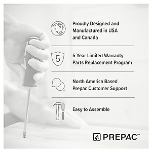 Prepac Yaletown Bookcase with Doors, White Storage Cabinet with Doors and Shelves, Accent Cabinet 23.75" W x 79.50" H x 12.25" D, WSBR-2310-1