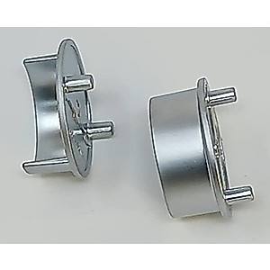 1 Pair for 1 5/16" Diameter Closet Rod Wardrobe Tube End Supports (Matt aluminum)