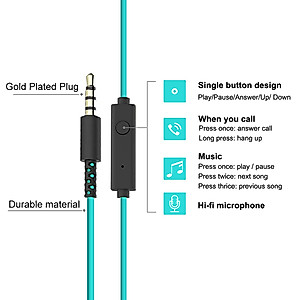 Mucro Sport Earbuds Wired Neckband Headphone Over The Ear Wrap Around Earphones Foldable Stereo Ear Buds for Night Running Gym Workout