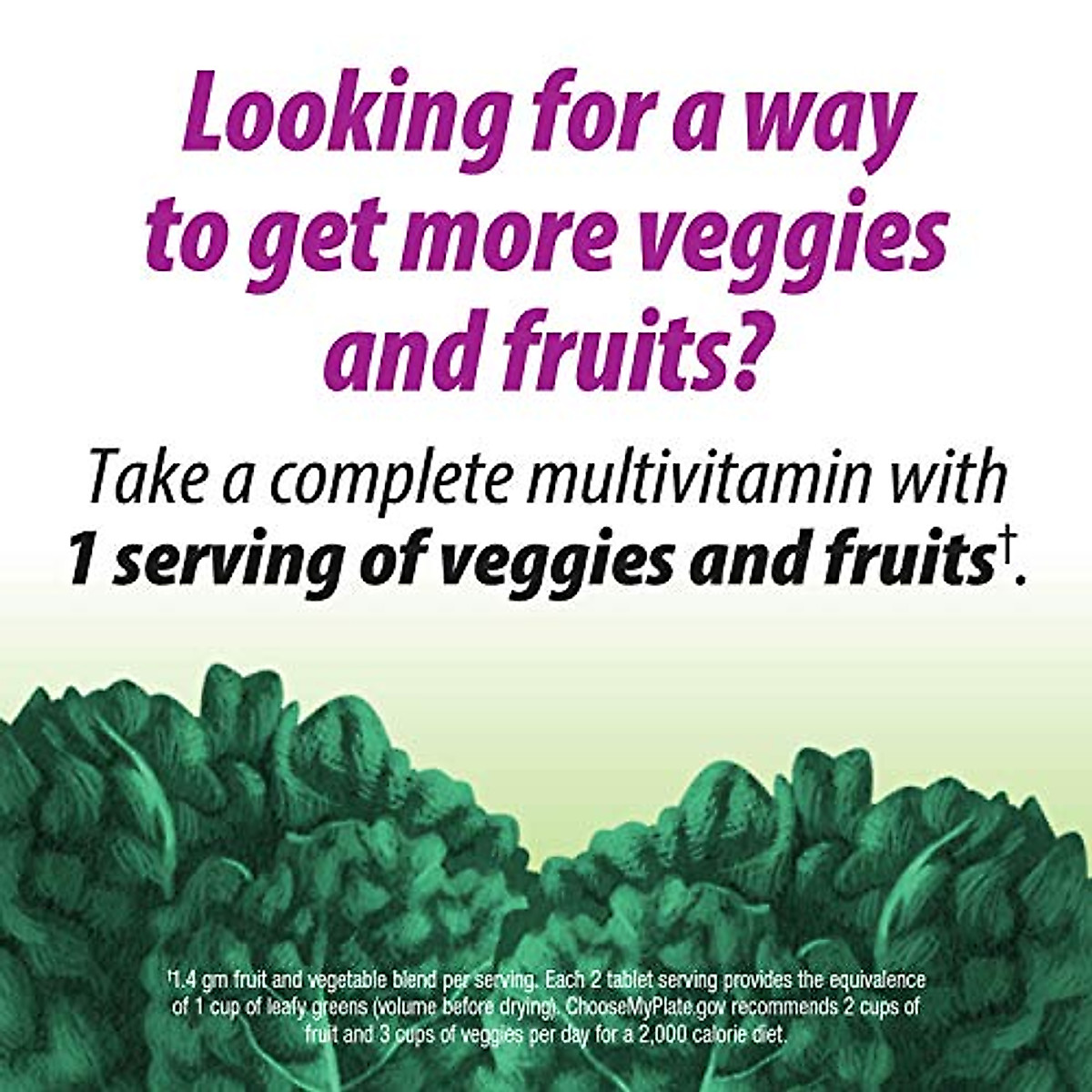 Nature's Way Alive! Garden Goodness Multivitamin for Women, High Potency B-Vitamins to Support Cellular Energy*, 1 Serving Veggies & Fruits**, 60 Tablets