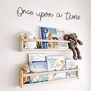 Qmetalart Once Upon a Time Metal Wall Art, Handmade DIY Nursery Wall Decor for Toddlers Bedroom Kids Bookshelf Reading Book Nook Birthday Gift Ideas