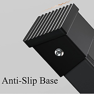 KISKIS Folding 3 Step Ladder Woodgrain Aluminum Kitchen Step Stool, Anti-Slip Pedal, Portable Lightweight Closet Ladders for Home Adults, 330 Lbs