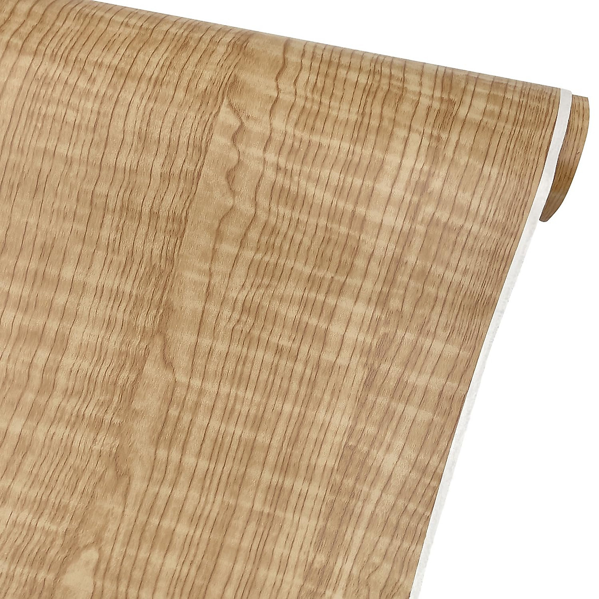 Yifely Light Yellow Wood Textured Furniture Paper Peel & Stick Shelf Liner Cabinet Door Sticker 17.7inch by 9.8 Feet