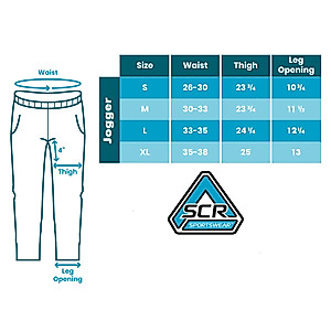 SCR SPORTSWEAR Mens Track Jogging Pants Joggers Sweatpants with Zipper Pockets 30/33/36 Inseam Tall (S-36 DPG-K849)