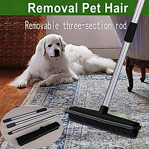 Nachukan Multifunction Telescopic Floor Broom - Carpet Broom, Pet Hair Cleaner, Dust Removal Sweeper - Cleaning Tools(Black)