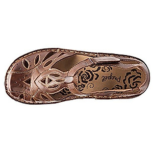 Propét Womens Jenna Cut-Out T-Strap Flats Casual - Brown - Size 8 2E