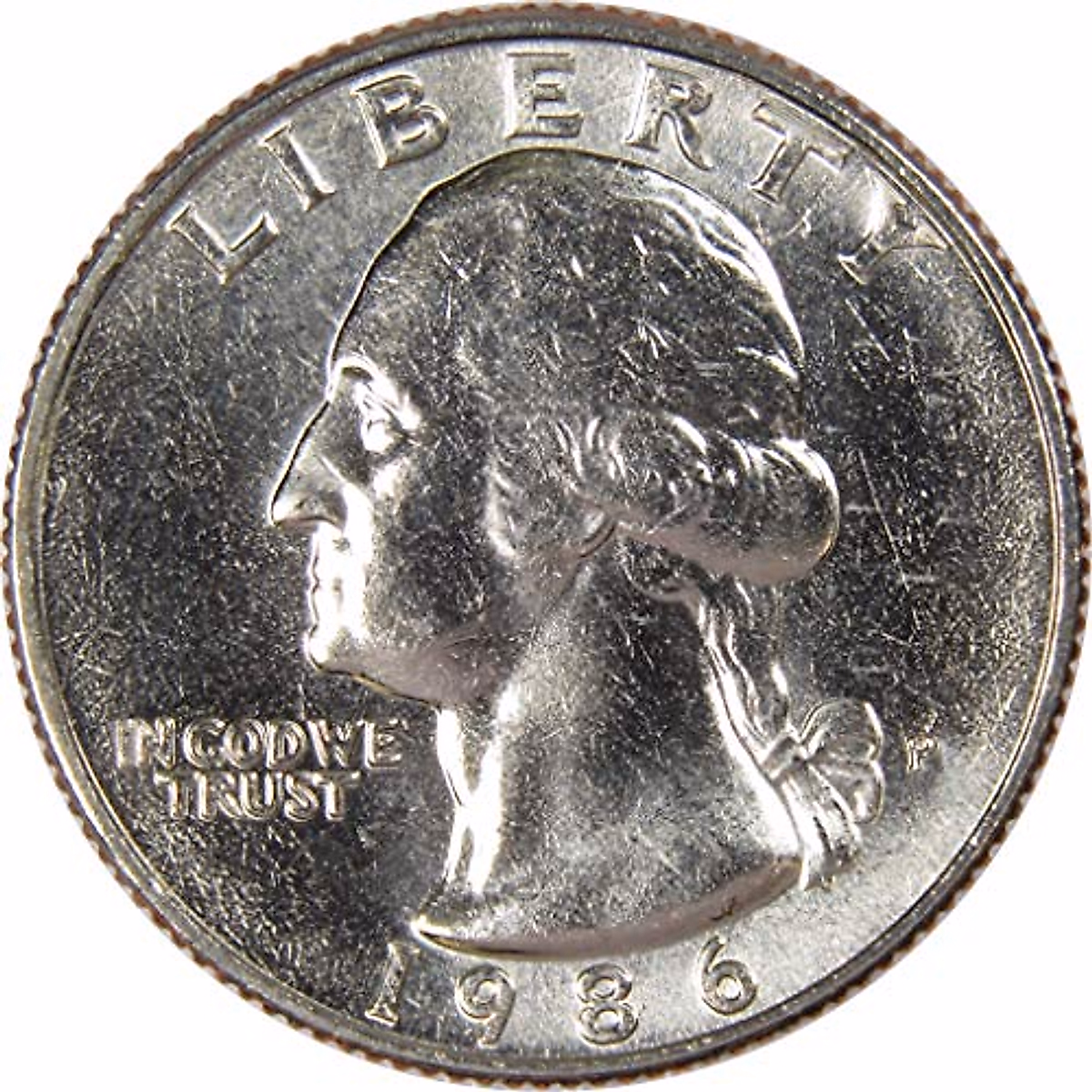 1986 P Washington Quarter BU Uncirculated Mint State 25c US Coin Collectible