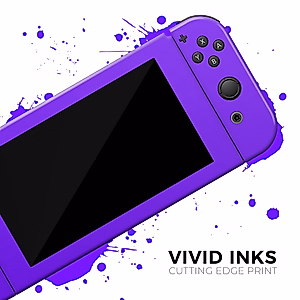 Design Skinz - Compatible with Nintendo Switch Lite - Skin Decal Protective Scratch-Resistant Removable Vinyl Wrap Cover - Solid Purple