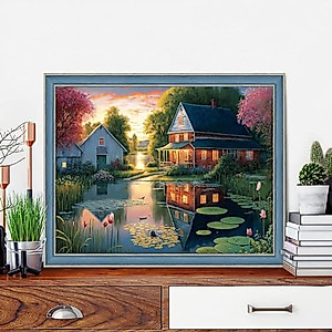 GemZono Diamond Painting Kits Full Drill Diamond Art Kits for Adults Diamond Painting for Beginners 5D Paint with Diamond Painting Kits for Adults Craft Diamond Art for Home Wall Decor Gifts 12x16inch