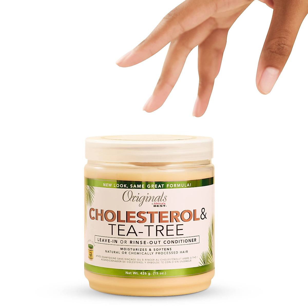 Originals by Africa's Best Cholesterol Tea Tree Oil, Rinse-Out Plus Leave in Conditioner, Repair and Revitalize Damaged, Dry, Overprocessed Hair, 15 oz