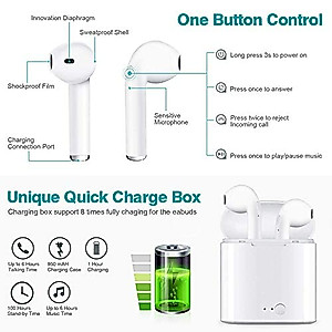 K-Musculo PCASED zwwf Waterproof Bluetooth 5.0 True Wireless Earbuds, 30H Cyclic Playtime TWS Headphones with Charging Case and mic, in-Ear Stereo Earphones Headset