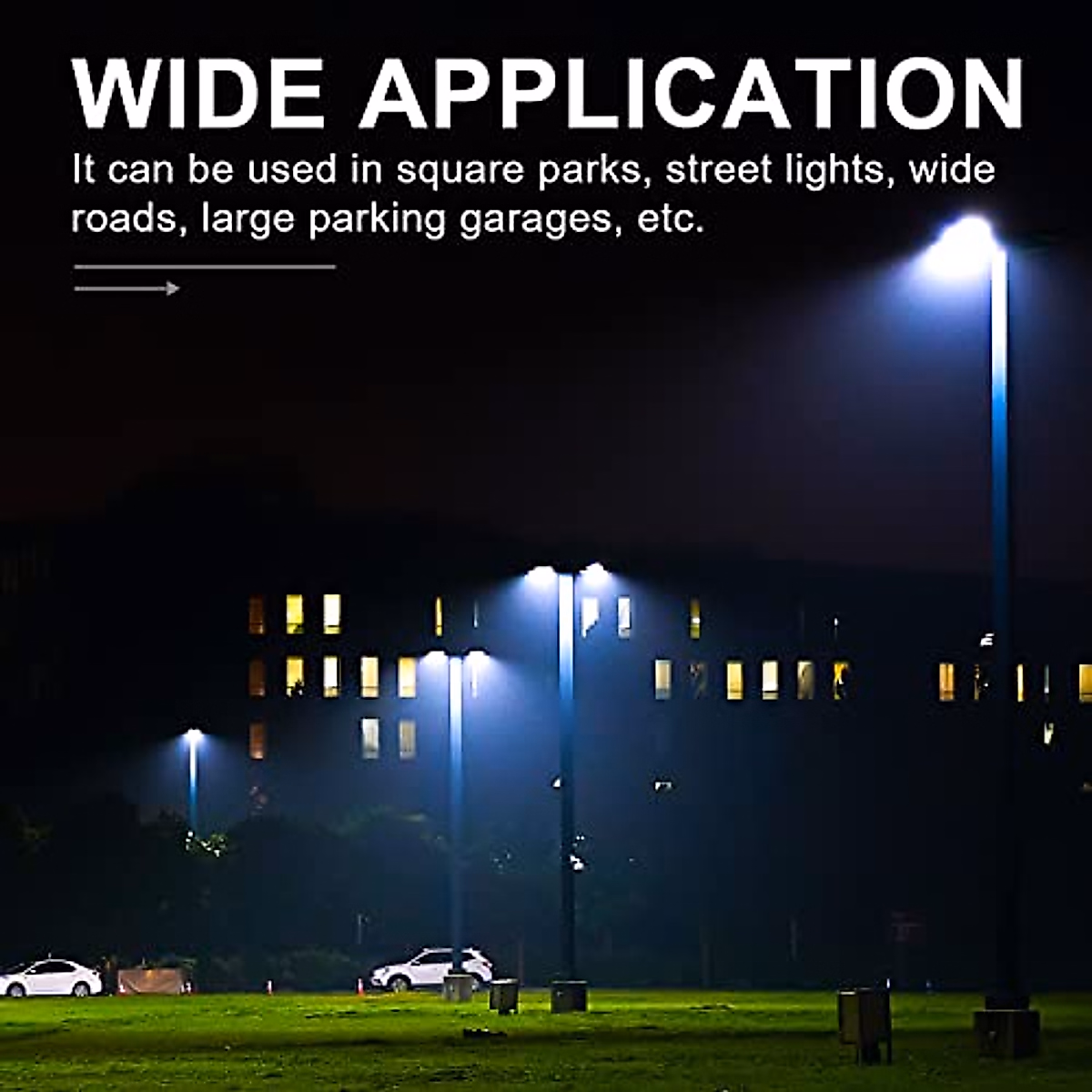 150W LED Parking Lot Light 21000 LM, 5000K 1-10V Dimmable LED Shoebox Pole Area Light (600W MH Equiv), Direct Arm Mount IP65 Waterproof 100-277V AC, UL&DLC, White (Direct Arm Mount, 150Watts)