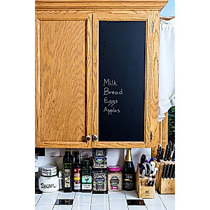 Kassa X-Large Chalkboard Wallpaper - Clear | 1.4ft x 8ft Adhesive Paper Roll | Includes 3 Markers & Eraser Cloth | Peel & Stick on a Wall, Table & Desk | Ideal for Use at Home, School, Office & More