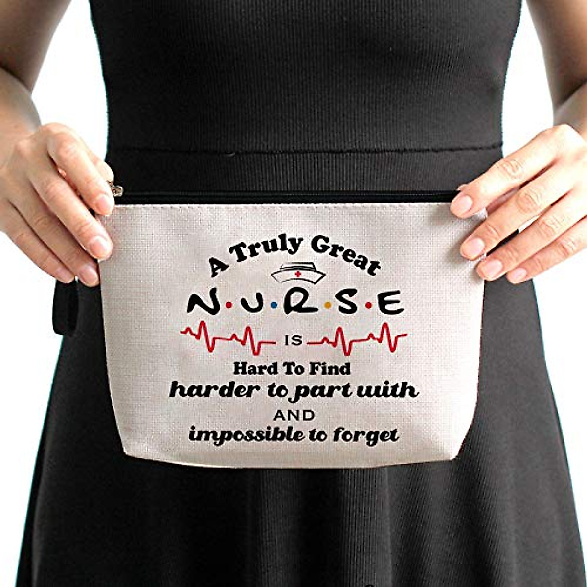 Hanamiya Na A Truly Great Nurse is Hard to Find-Makeup Bag, Nurse Gifts for Women, Christmas Gifts for Nurses - Nursing, Nurse Practitioner Gifts - Funny Nurse Appreciation Gifts