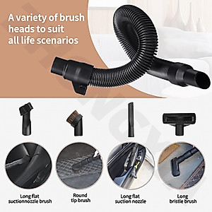 14-37-0105 Vacuum Hose & Universal Attachments Adapter Kit Hose Assembly Compatible With Milwaukee M18 Packout Vacuum 14-37-0105 Replacement Hose 0880-20, 0970-20