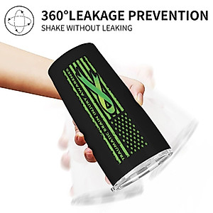 HZQYHD Traumatic Brain Injury Awareness Stainless Steel Tumbler Cup 20 Oz Travel Coffee Mug Portable Thermal Cup With Lids