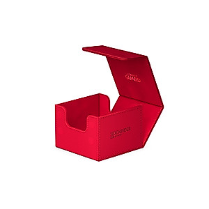 Ultimate Guard Sidewinder 133+, Deck Box for 133 Double-Sleeved TCG Cards, Red, Magnetic Closure & Microfiber Inner Lining for Secure Storage