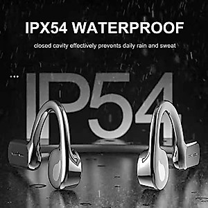 NVAHVA Bone Conduction Wireless Headphone, Open-Ear Bluetooth Headset fo Sports (Black)