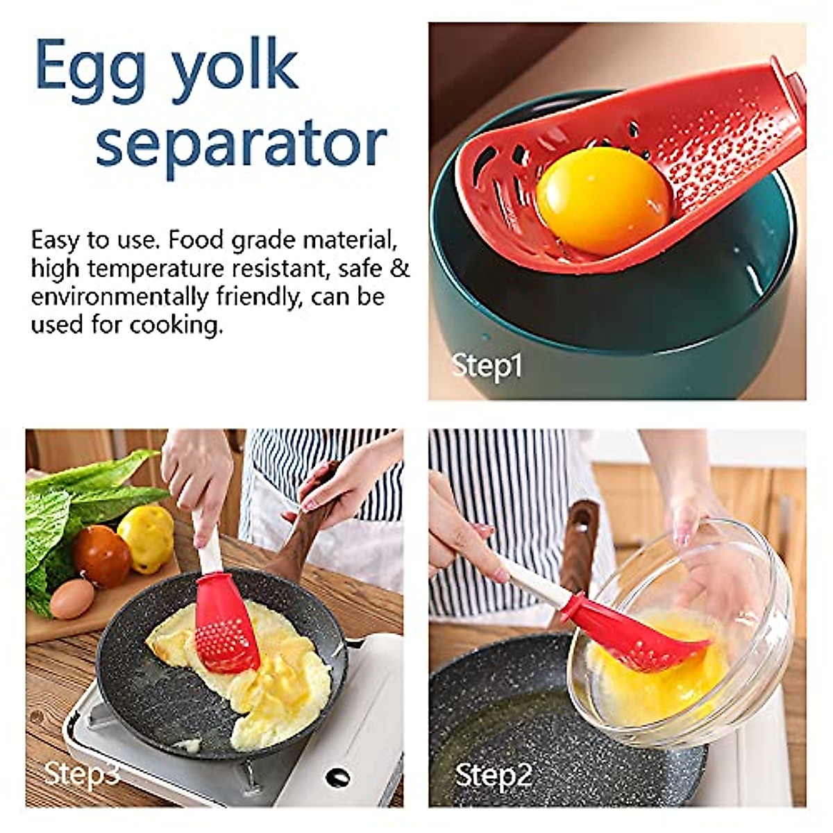 Multifunctional Cooking Spoon Strainers - Strainers for Kitchen Tools Small Silicone Spatula Spoon - Heat-resistant, for Cooking, Draining, Mashing, Grating (Color mixing)