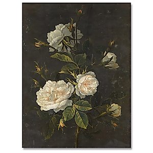 uoyien Moody Decor Vintage Flower Wall Art Peony Wall Art Botanical Wall Art,Dark Academia Decor Victorian Wall Art,Rustic Wall Art Antique Wall Decor Aesthetic Room Decor Prints Unframed 12x16in