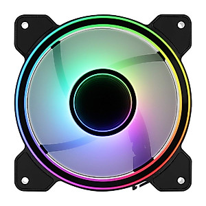 Aerocool Mirage 12 ARGB PC Fan, 1 x 12cm ARGB Fan with 6 Pin Connector, Black