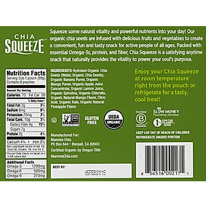 Mamma Chia Squeeze Packs - Green Magic - 3.5 OZ - 16 pk