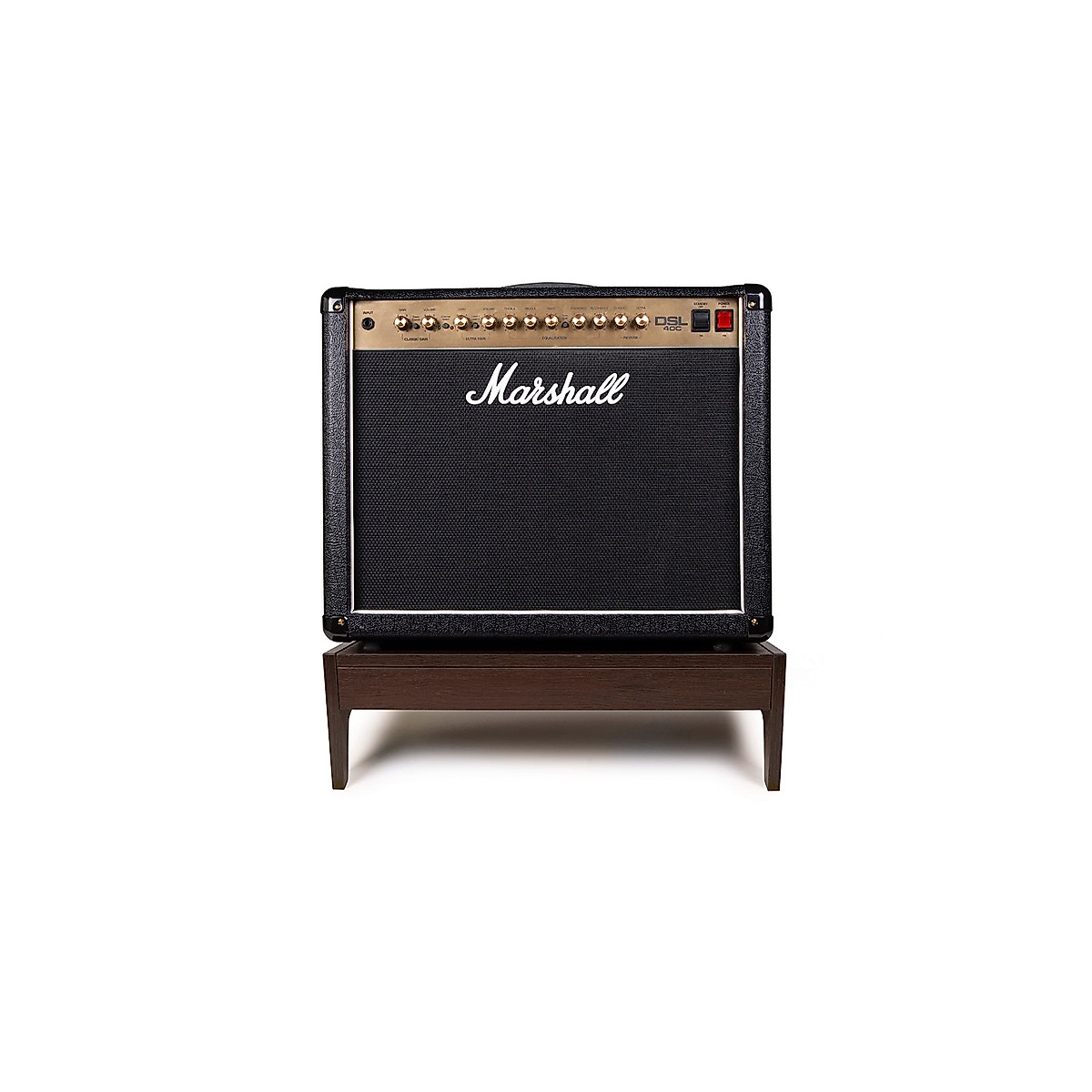 Gator Frameworks Elite Series Large Wooden Combo Guitar Amp Stand in Dark Walnut Finish; (GFW-ELITEGTRAMPLG-BRN)