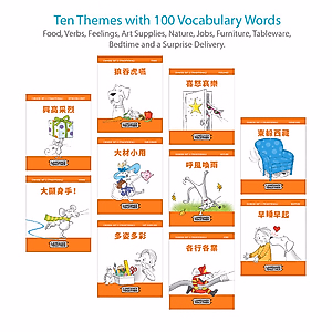 Chinese for Kids 2: Beginner Chinese Readers Book Pack with Online Audio and 100 More Everyday Words in Pinyin and Traditional Chinese for Kids 3-8 years by Language Together