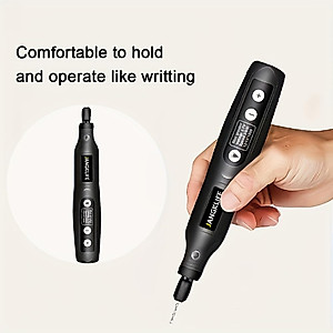 JANGKLIFE Mini Cordless Rotary Tool Kit, 5-Speed ​​Adjustable and USB Rechargeable with 61 Accessories for Sanding, Polishing, Drilling, Etching, Engraving, DIY Crafts