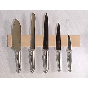16" Beechwood Wall mounted Magnetic Knife Strip by RESINAT
