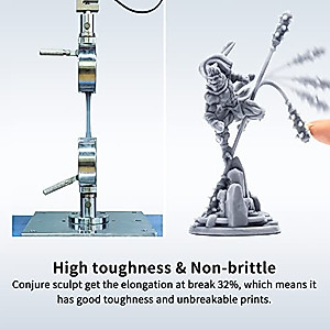 Chitu Systems Conjure Sculpt Resin,3D Printer Resin High-Detailed with Very Clear Detail Performance, Best-Resin for Miniatures and Display Pieces LCD 3D Printing (Grey,1000g)