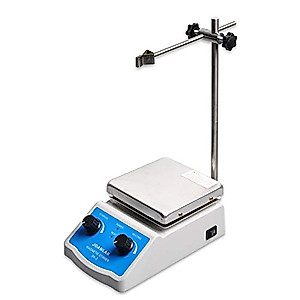 JoanLab SH-2 Integrated Magnetic Stirrer with Analog Hot Plate, 2,000mL, 100-1400rpm, 350°C Max. Temp, 30mm Stir Bar and Thermometer Support Stand Included