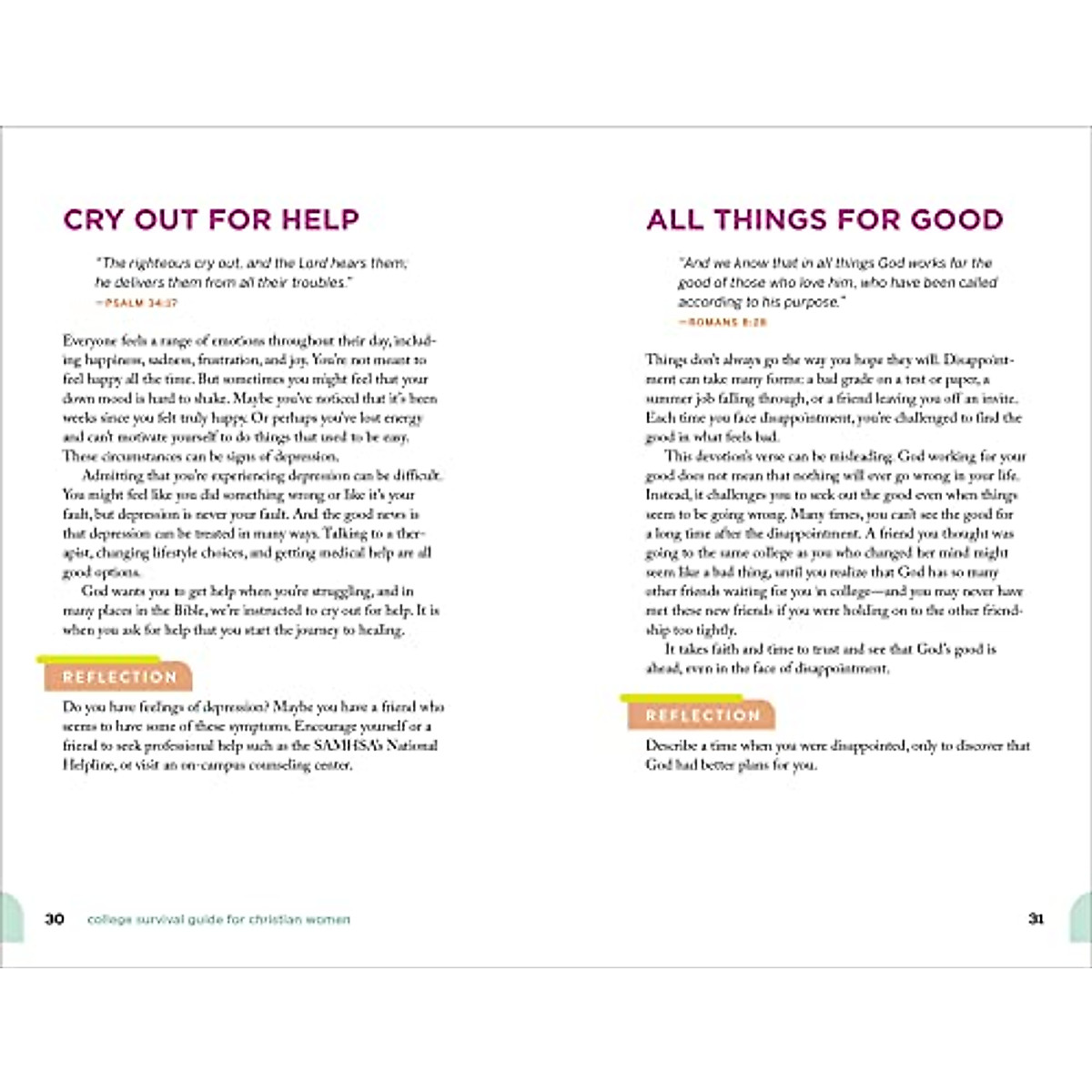 The College Survival Guide for Christian Women: 5-Minute Devotions for Strength, Reflection, and Calm