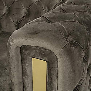 Christopher Knight Home Keyser Sofa, Gray + Gold