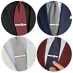 2 inch 26 Letter Silver Tie Clip for Men Wedding Business Necktie Accessory