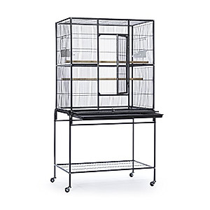 Prevue Pet Products Wrought Iron Flight Cage with Stand, Black Hammertone