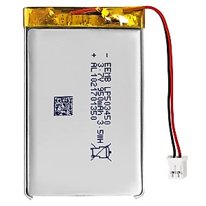 EEMB 3.7V Lipo Battery 950mAh 503450 Lithium Polymer ion Battery Rechargeable Lithium ion Polymer Battery with JST Connector Make Sure Device Polarity Matches with Battery Before Purchase