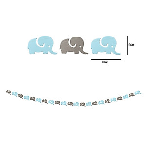 ZERODECO Baby Shower Decorations, It's a Boy Banners Baby Boy Foil Balloon Paper Fans Elephant Flags Printed Balloons Bridal Shower Party Decorations