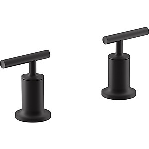 KOHLER K-T14429-4-BL Purist® Deck- or Wall-Mount High-Flow Bath Valve Trim with Lever Handles