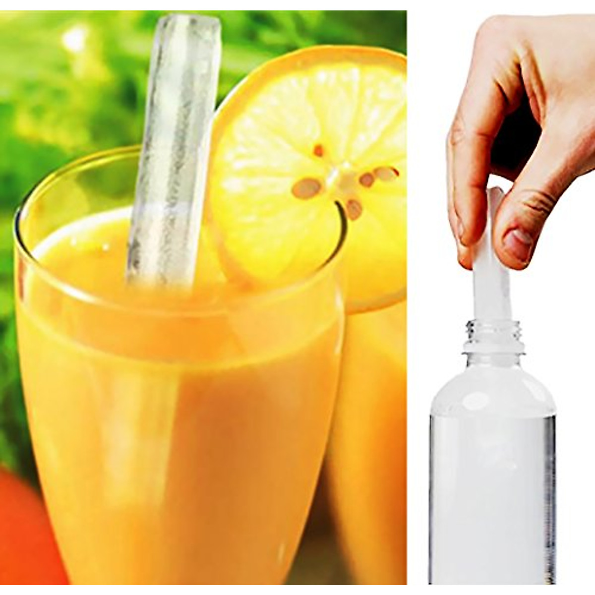 Ozera 4 Pack Ice Cube Trays, Narrow Water Bottle Ice Cube Tray Stick, Silicone Ice Trays for Freezer with Easy Push and Pop Out Material, Ideal for Sports and Water Bottles