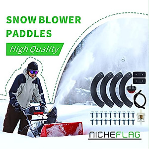 NICHEFLAG 753-04472 Auger Kit Replaces MTD 753-04472 MTD, Auger Replacement Rubber 753-04472 Kit, 753 04472, 735-04032, 735-04033 for Troy-Bilt Squall 2100, 210, 521, 721, 5521 Snow Throwers