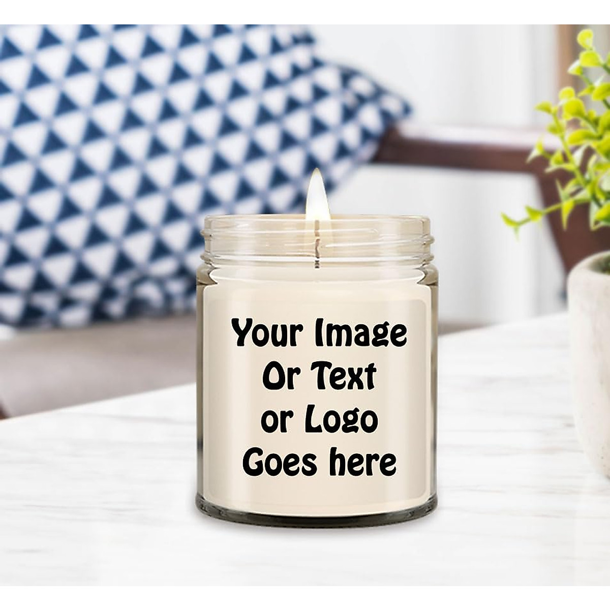 SpreadPassion Customize Candle, Create Your Own Photo Candle, Custom Text and Photo Candle, Personalized Candle Jar, 9 Oz Scented Candle, Birthday Christmas Basket Gift Idea