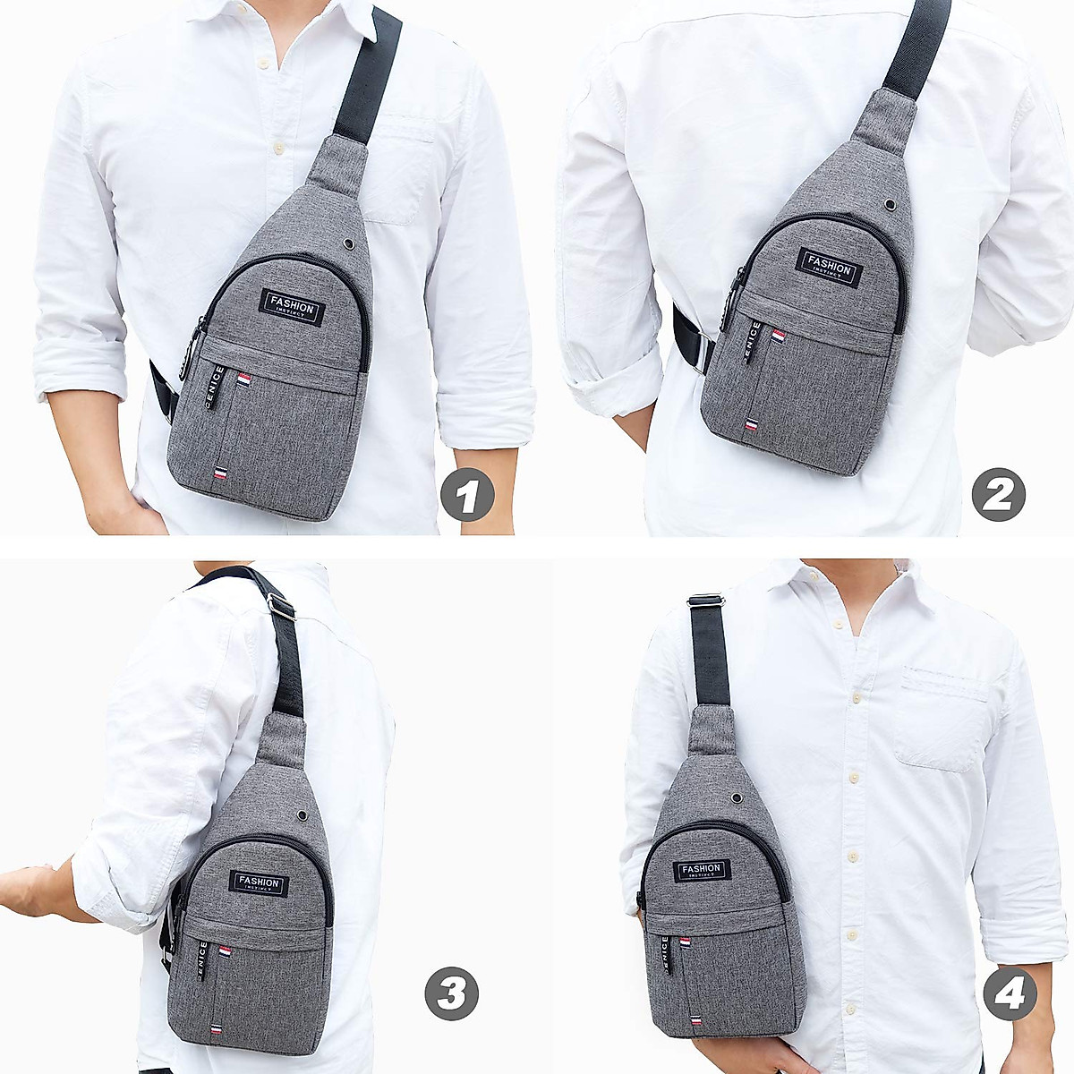 Serve Clean Sling Bag, Unisex Small Cross Body Shoulder Bag with Adjustable Shoulder Strap