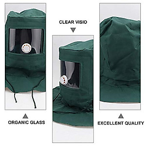 Hazmat Suit Plaque Sandblasting Equipment Sandblasting Sand Polishing Hood Head Protection Equipment Sand Painting Protective Sandblaster Shawl Cap Air Sandblaster Face Protector
